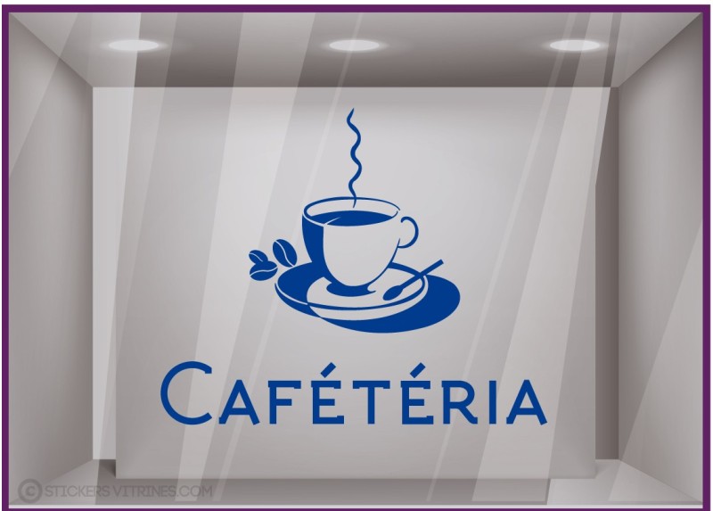 Autocollant de signalétique adhésif pour entreprise: Sticker Cafétéria